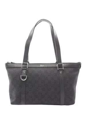 Gucci 2010s Abby Gg Canvas Tote Bag - Black