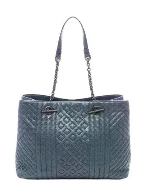Bottega Veneta 2000s Intrecciato Chain Tote Bag - Blue