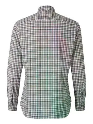 Canali Cotton Plaid Shirt - Neutrals