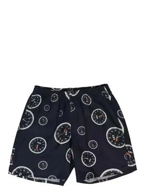 DENIM TEARS Cpt Clock-print Shorts - Black