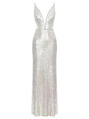 Jenny Packham Amara Maxi Dress - Silver