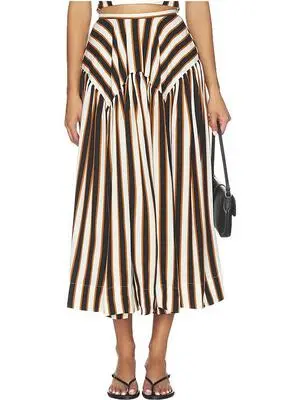 Amanda Uprichard Spencer Midi Skirt In . Also - Multi