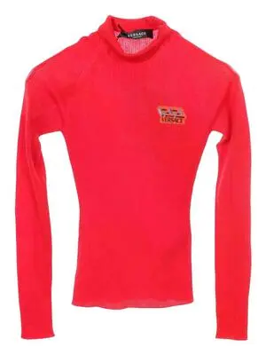 Versace Logo High-neck Sweater - Red