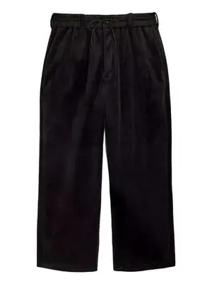 Y3 Velvet Drawstring Trousers - Black