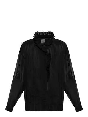 MARANT ETOILE Leota Ruffled Shirt - Black