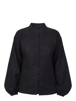MUDA CLOTHING FZ LLC Inori Linen Top - Black