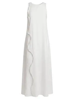 MUDA CLOTHING FZ LLC Pearl Linen Maxi Dress - White