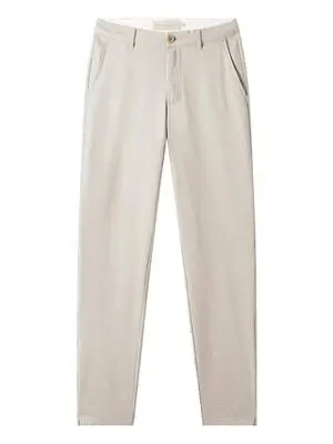 WESTON JON BOUCHER Havana Comfort Linen Slim Pants Sand Pebble Twenty-nine Inseam Length - White