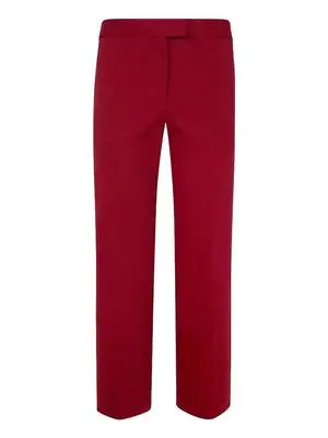Liviana Conti Pressed-crease Straight-leg Trousers - Red