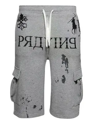 PRAYING Cargo Logo Shorts - Grey
