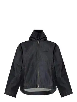 Balenciaga Hooded Denim Jacket - Blue