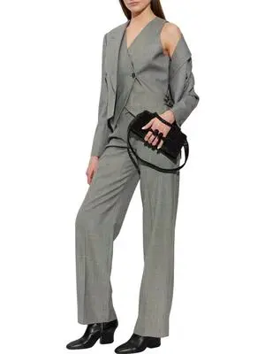 Alexander McQueen Lace-up Asymmetric-hem Vest - Grey