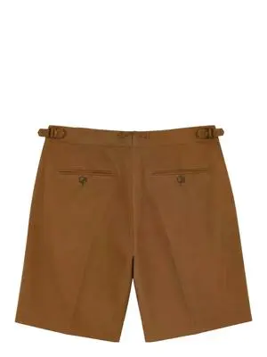 Incotex Pleated Side-adjuster Shorts - Brown