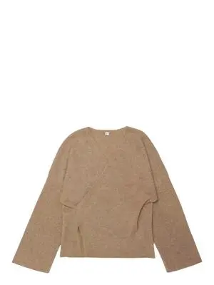 TAIGA TAKAHASHI Cache Coeur Cashmere Sweater - Brown