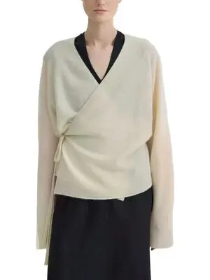 TAIGA TAKAHASHI Samue Cashmere Wrap Cardigan - Neutrals
