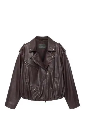 ALLSAINTS Leather Samina Biker Jacket - Red