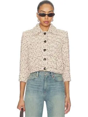 L'Agence Jia Crop 3/4 Sleeve Jacket In . Also - Multi