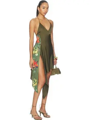 JULIET JOHNSTONE The Split Petal Dress In . Also - Olive
