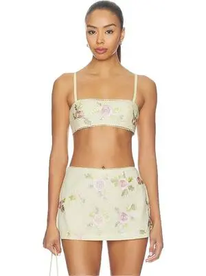 For Love & Lemons Ribbon Flowers Top In . Also - Multi