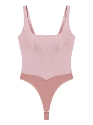 NOCTURNE Boned Detail Bodysuit - Pink