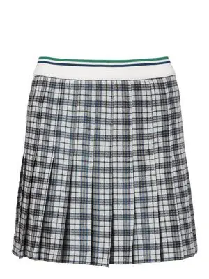 Burberry Check Pleated Tweed Miniskirt - Multicoloured