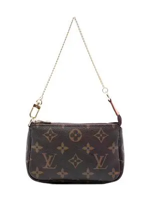 LOUIS VUITTON 2021 Monogram Mini Pochette Accessoires Handbag Brown
