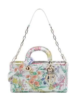 Dior 2025 Medium Calfskin Astral Flowers Lady D Joy Satchel - Multicolour