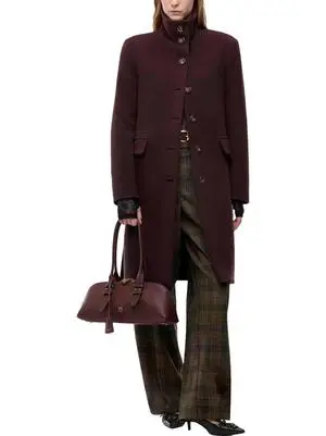PINKO Belted Button-Down Coat