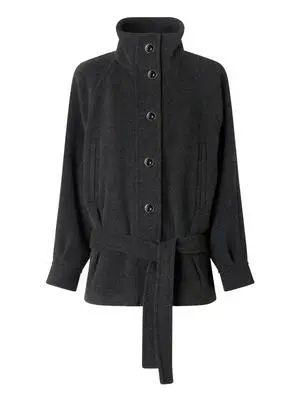 PINKO PINKO Belted Funnel-Neck Coat