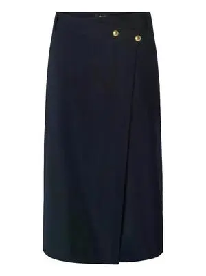 PINKO PINKO Wrap Front Button Detail Midi Skirt