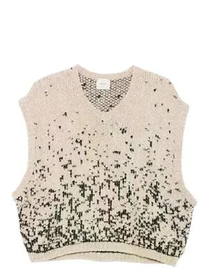 ALYSI Intarsia-knit Sleeveless Vest - Neutrals