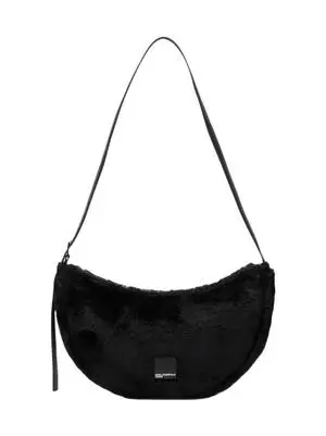 Karl Lagerfeld Logo-box Slingbag Furry - Black