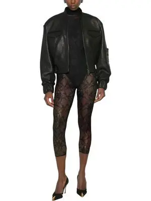 Andamane Loli Lace-panelled Cropped Trousers - Black