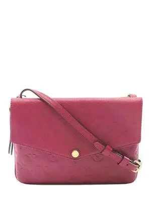 LOUIS VUITTON 2015 Monogram Empreinte Twice Crossbody Bag - Red