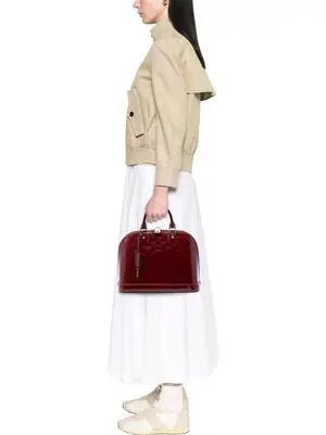 LOUIS VUITTON 2015 Monogram Vernis Alma Pm Handbag - Red
