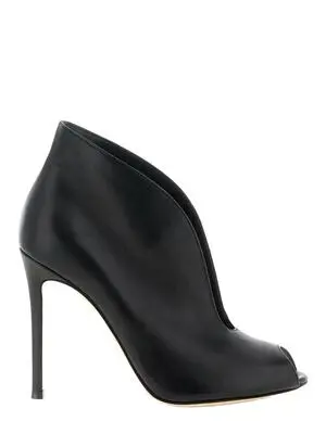 GIANVITO ROSSI Vamp Peep-toe Heeled Pumps - Black