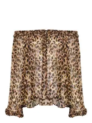 MARANT ETOILE Vutti Off-shoulder Blouse - Brown