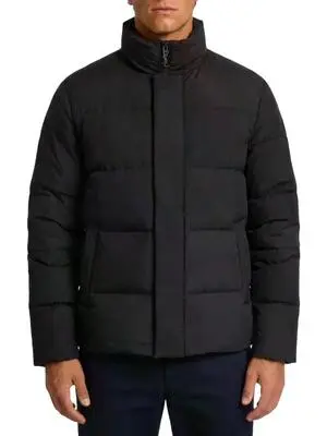Saint Laurent Quilted High-neck Jacket - Black