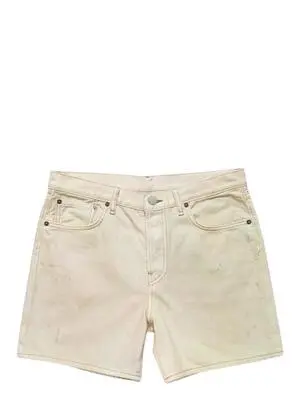 Acne Studios Paint-splatter Denim Shorts - Neutrals