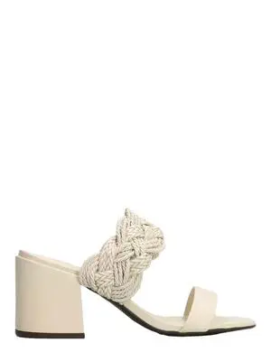 AREZZO Braided-strap Heeled Mules - Neutrals