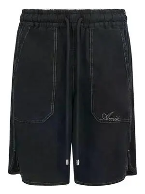 Amiri Script Shorts - Black