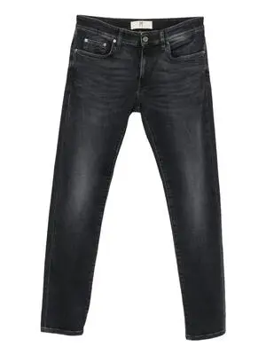 PT TORINO Faded-effect Slim-fit Jeans - Grey
