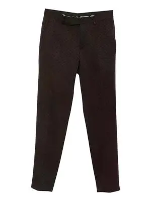 Karl Lagerfeld Road Monogram-pattern Tailored Trousers - Brown