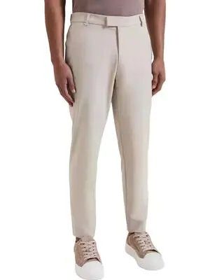 MAUVAIS Elasticated-waistband Tailored Trousers - Neutrals