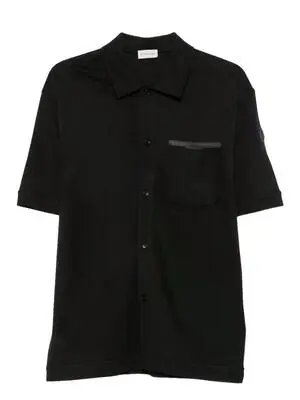 Moncler Logo-patch Chest-pocket Shirt - Black