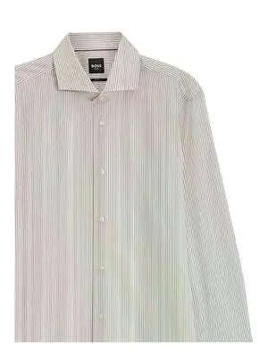 BOSS Striped Long-sleeve Shirt - White