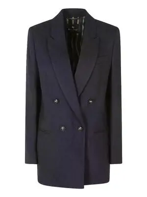 Etro Double-breasted Blazer - Blue