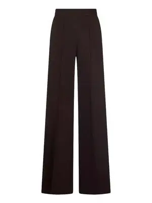 Agnona Pressed-crease Wide-leg Trousers - Brown
