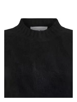 EMERSON RENALDI Ribbed-knit Raglan-sleeve Sweater - Black
