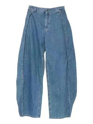 Loewe Contrast-trimmed Wide-leg Jeans - Blue